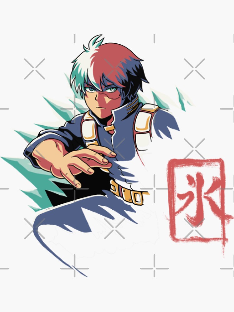 "Shoto Todoroki" Sticker for Sale by AH1Design | Redbubble