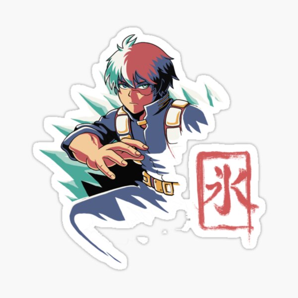 "Shoto Todoroki" Sticker for Sale by AH1Design | Redbubble