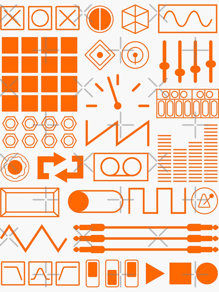 "Synth Controls" Sticker for Sale by AtomicMalibu | Redbubble