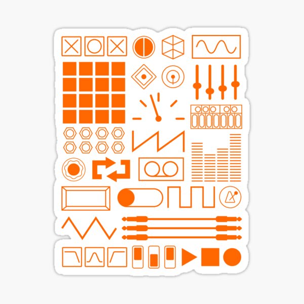 "Synth Controls" Sticker for Sale by AtomicMalibu | Redbubble
