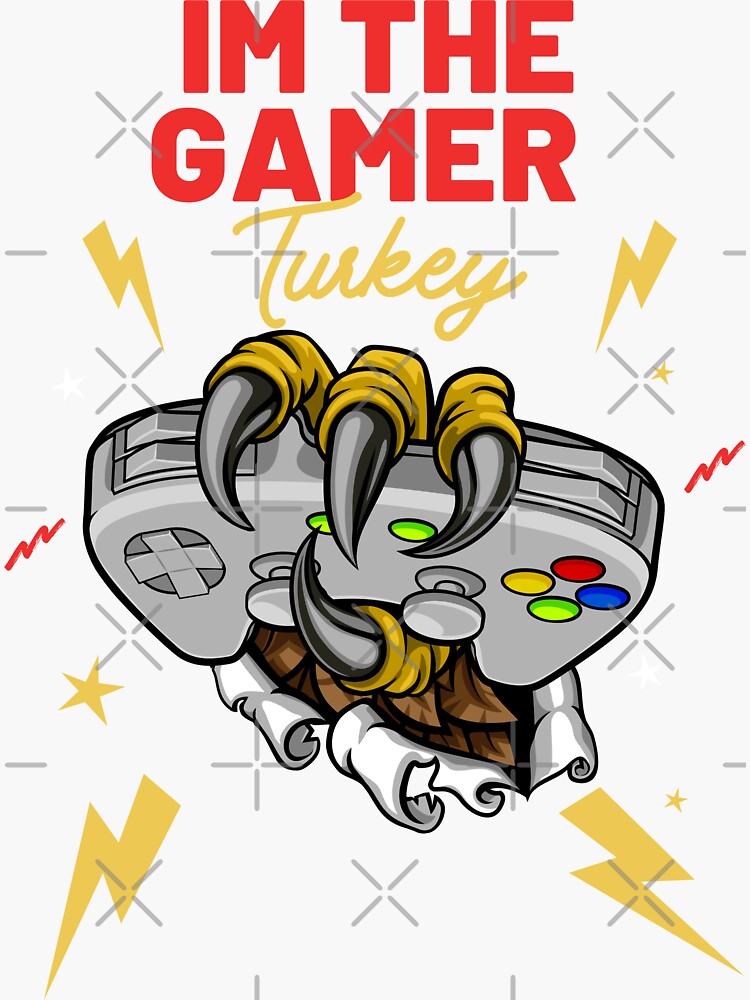 " I'm The Gamer Turkey " Sticker for Sale by ahmedfeki | Redbubble
