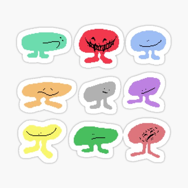 "Blob Guys 1-4" Sticker for Sale by The-Skellyman | Redbubble