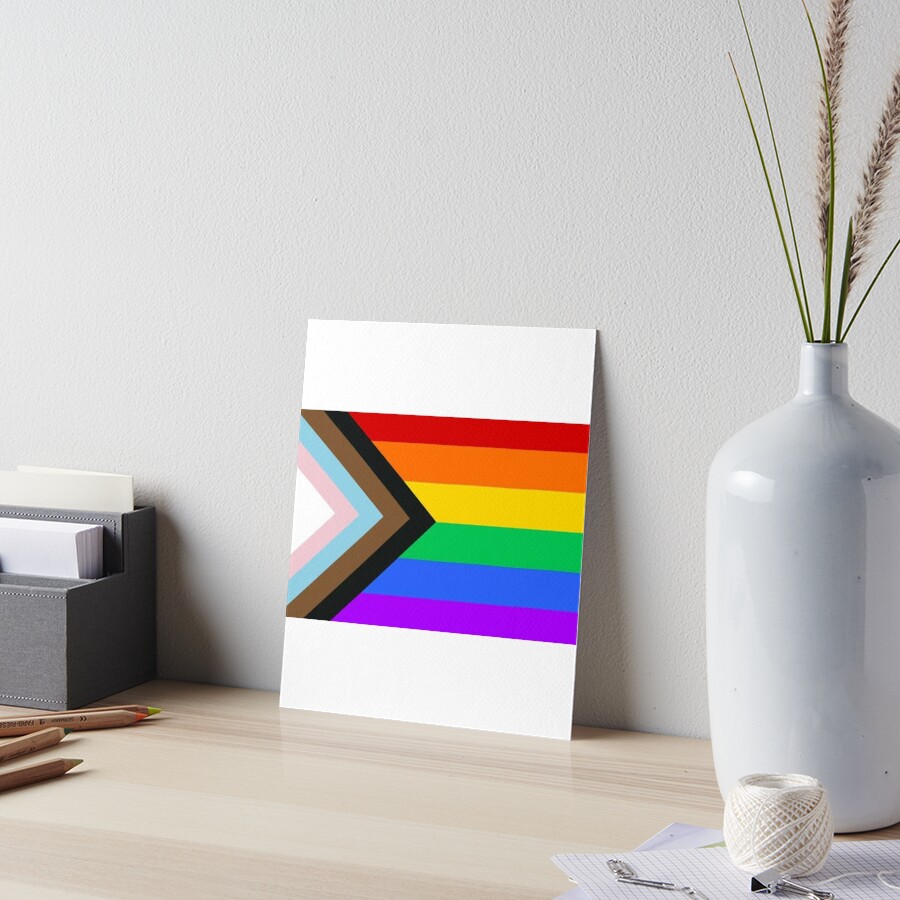 "Progress Pride Flag Magnet or Sticker - Die Cut Waterproof Vinyl ...