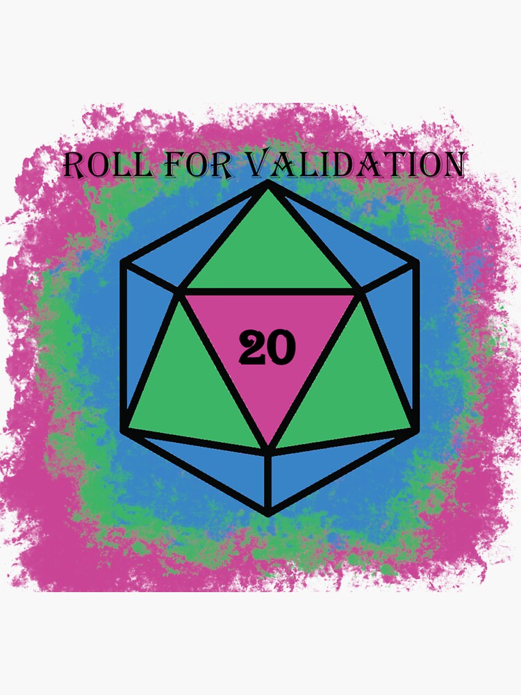 "Roll For Validation: Polysexual" Sticker for Sale by Izayo-Darke1 ...