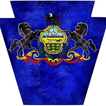 "Pennsylvania Flag Keystone" Sticker for Sale by kickinwing | Redbubble