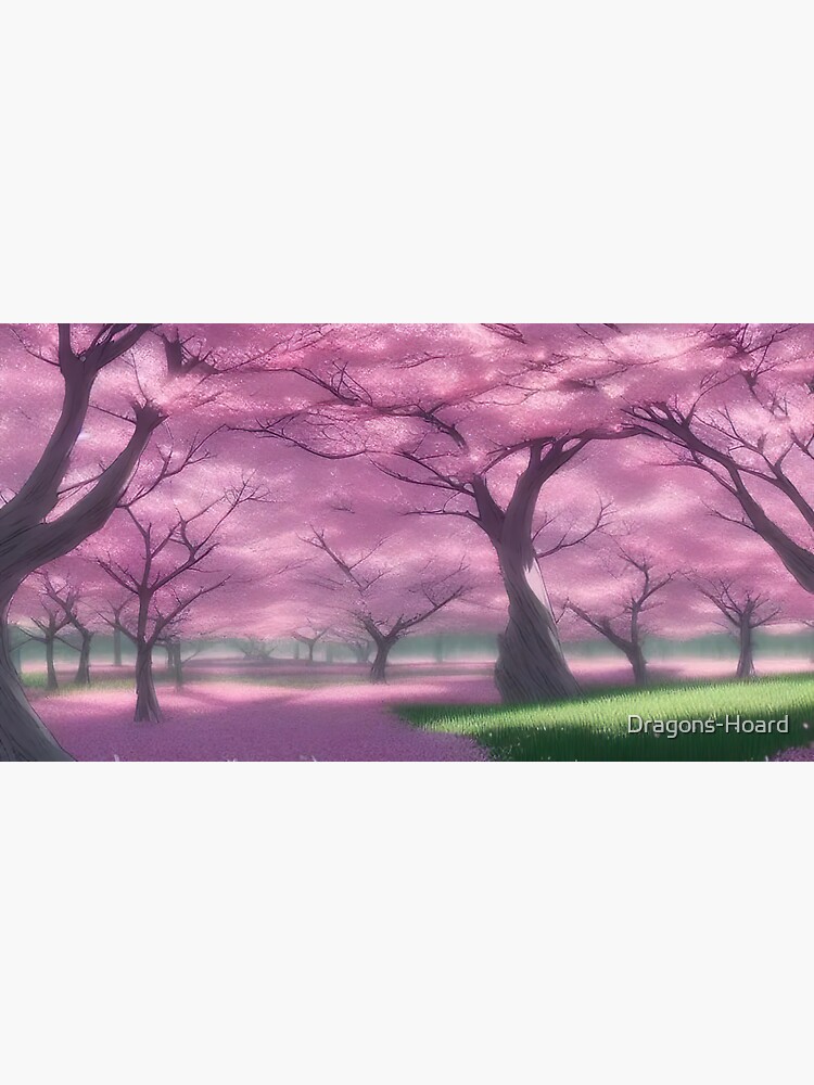 "Cherry Blossom Field" Sticker for Sale by Dragons-Hoard | Redbubble