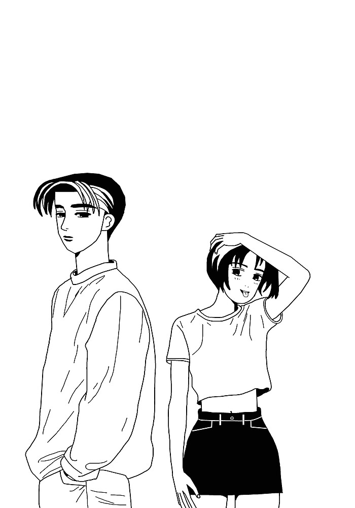 "Initial D - Takumi Fujiwara & Natsuki Mogi" by NewbArt | Redbubble