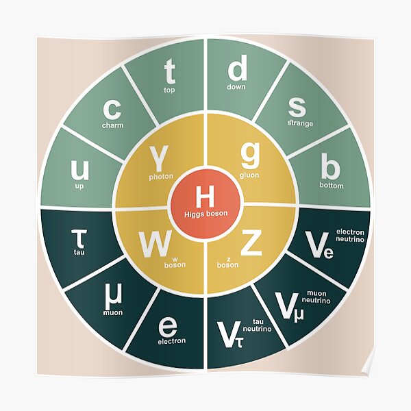 "Standard Model Of Particle Physics" Poster for Sale by ScienceCorner ...