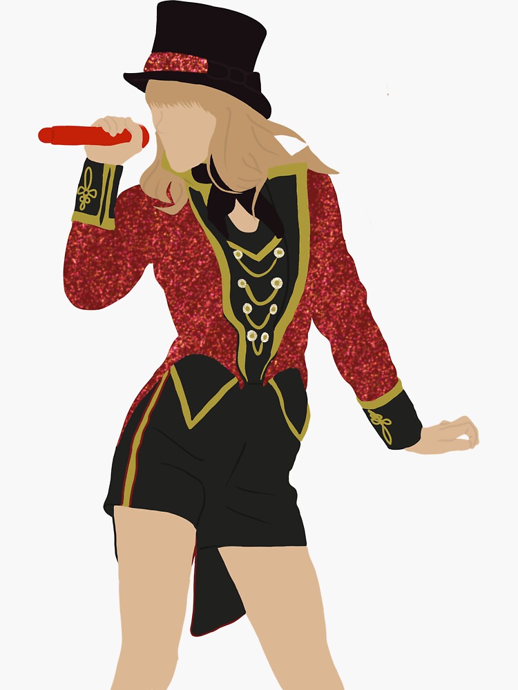 "Taylor swift red tour " Sticker for Sale by Squirrelry | Redbubble