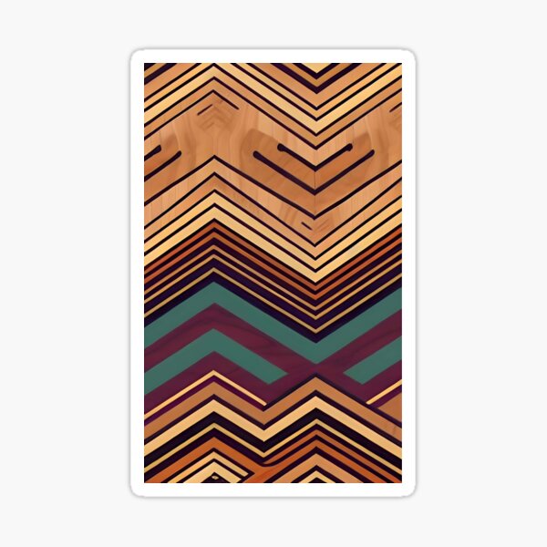 "Zig zag minimal design woodart" Sticker for Sale by Gus-Wolvius ...