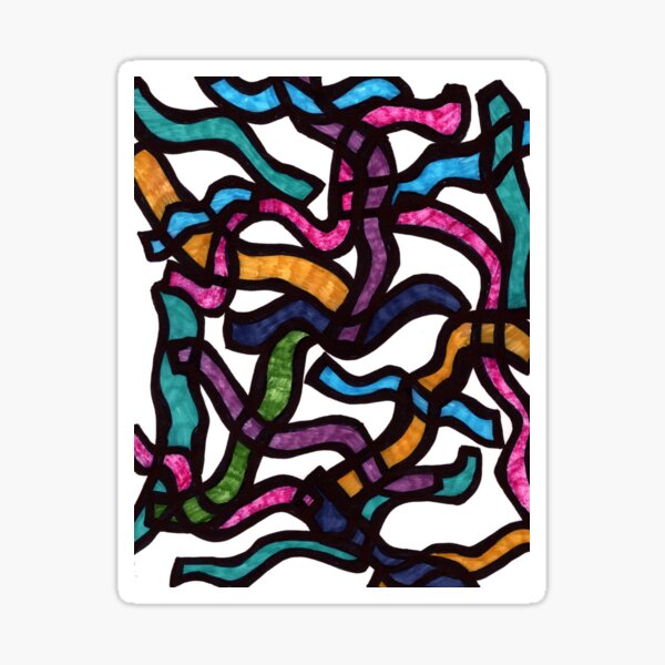 "Confetti Curls" Sticker for Sale by JPArtShop1 | Redbubble