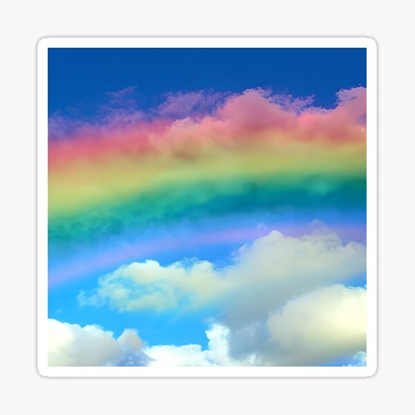 Rainbow Clouds Sticker For Sale By Artsyleigh Redbubble