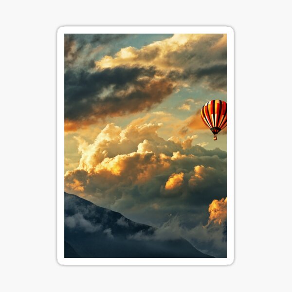 "Hot Air Balloon Ride" Sticker for Sale by Lynnsan82 | Redbubble
