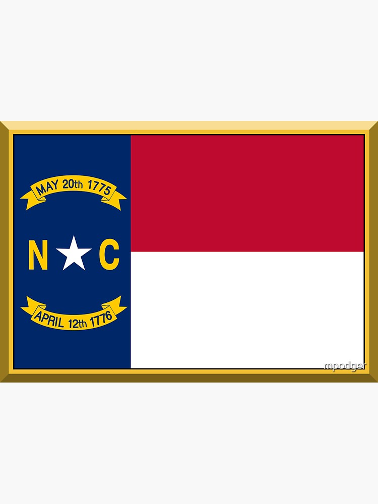 "NORTH CAROLINA Flag Gifts, Masks, Stickers & Products (GF)" Sticker ...