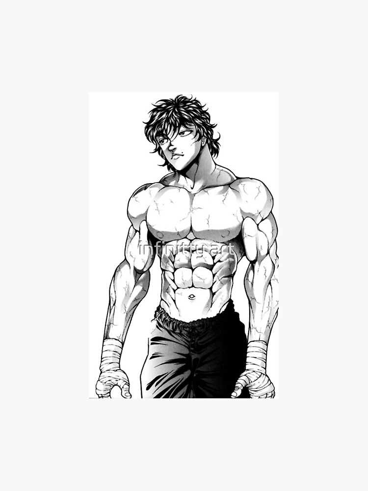 "baki hanma pose" Poster for Sale by ayoubatigui | Redbubble