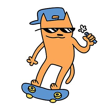 "Skate Cat" Sticker for Sale by badcatsstore | Redbubble