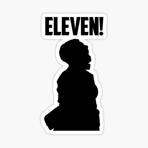 "Stranger Things Eleven" Sticker for Sale by brasevko | Redbubble