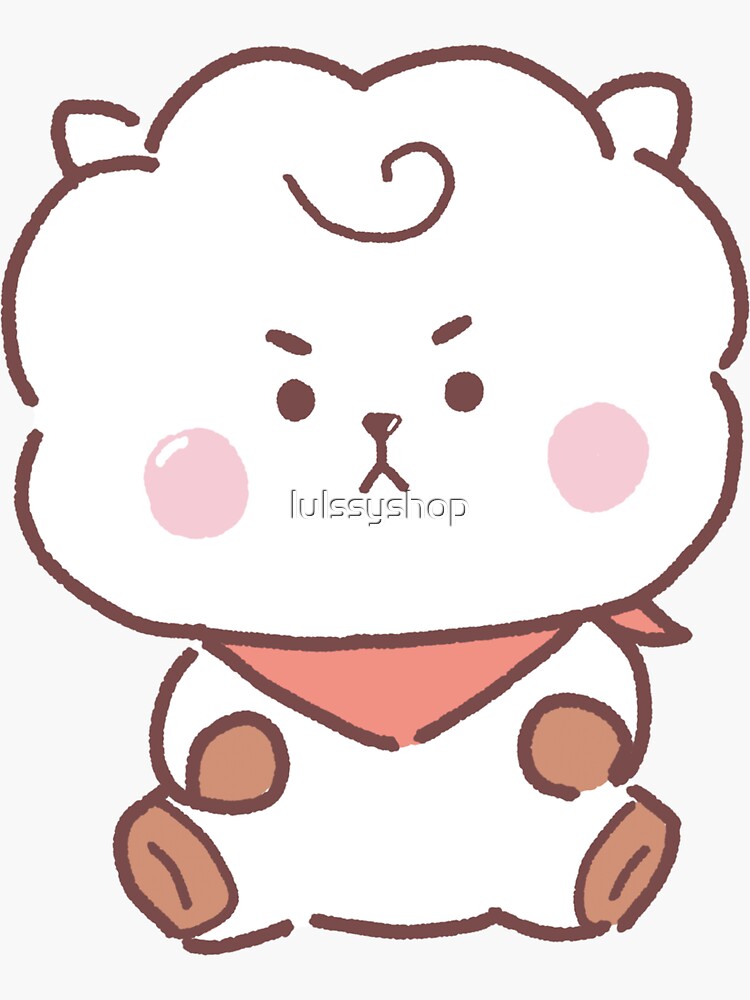 "BT21 RJ" Sticker for Sale by lulssyshop | Redbubble