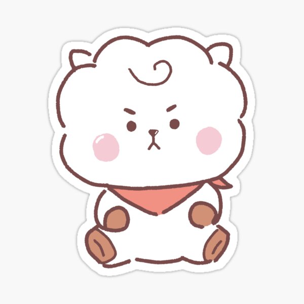 "BT21 RJ" Sticker for Sale by lulssyshop | Redbubble