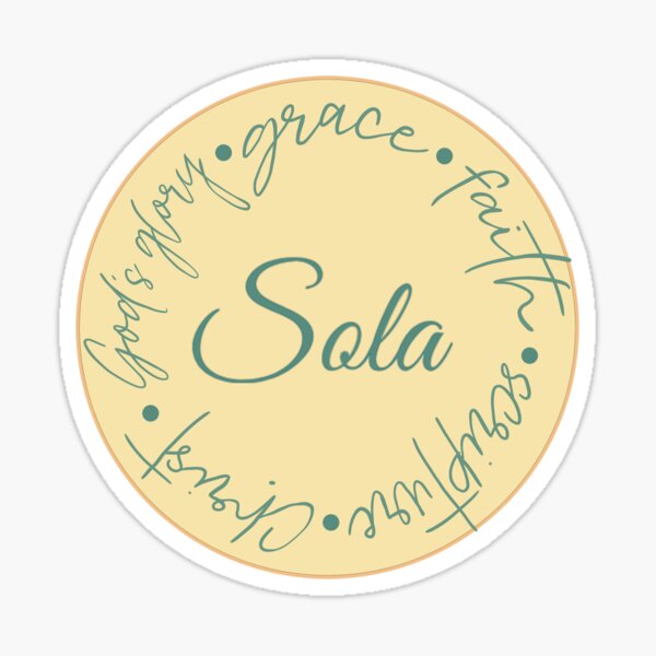 "Five Solas Circle (English version)" Sticker for Sale by ReformedStyle ...