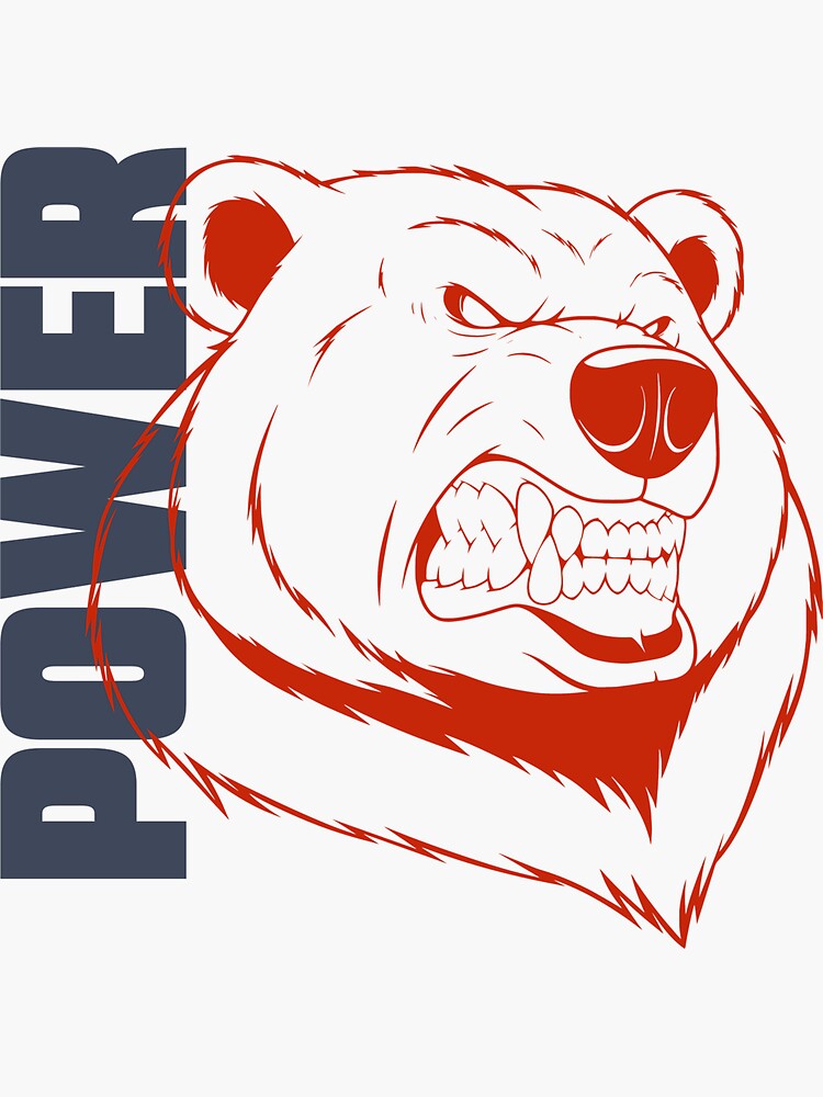 "BEAR POWER APPAREL" Sticker for Sale by Joehamilton4444 | Redbubble