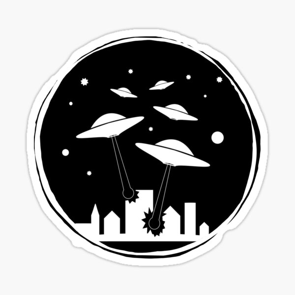 "Alien Invasion" Sticker for Sale by ziggylane | Redbubble