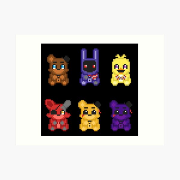 "FNaF 2 Withered Pack" Art Print for Sale by BoombaClap | Redbubble