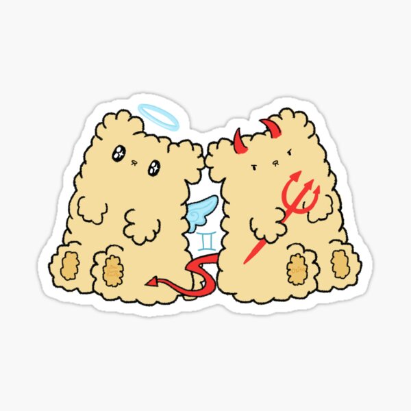"Gemini Osito Angel and Devil" Sticker for Sale by GlitterBones | Redbubble