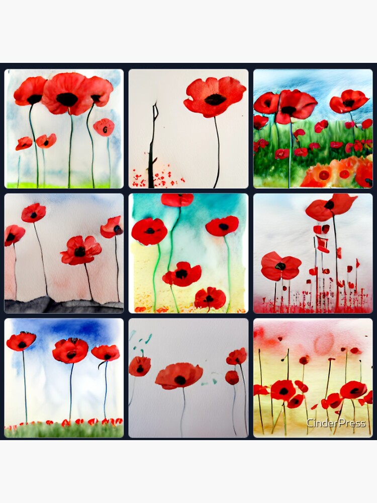 "Remembrance Day art / Poppy / Flowers art" Poster for Sale by ...