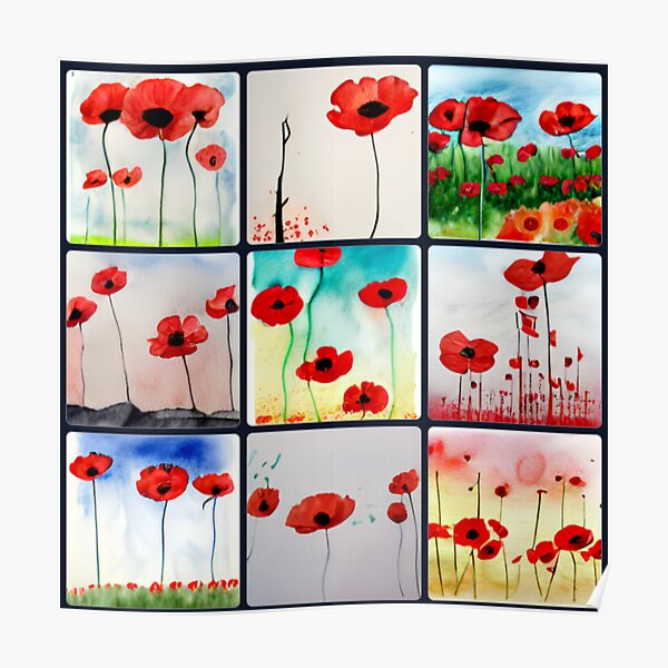 "Remembrance Day art / Poppy / Flowers art" Poster for Sale by ...