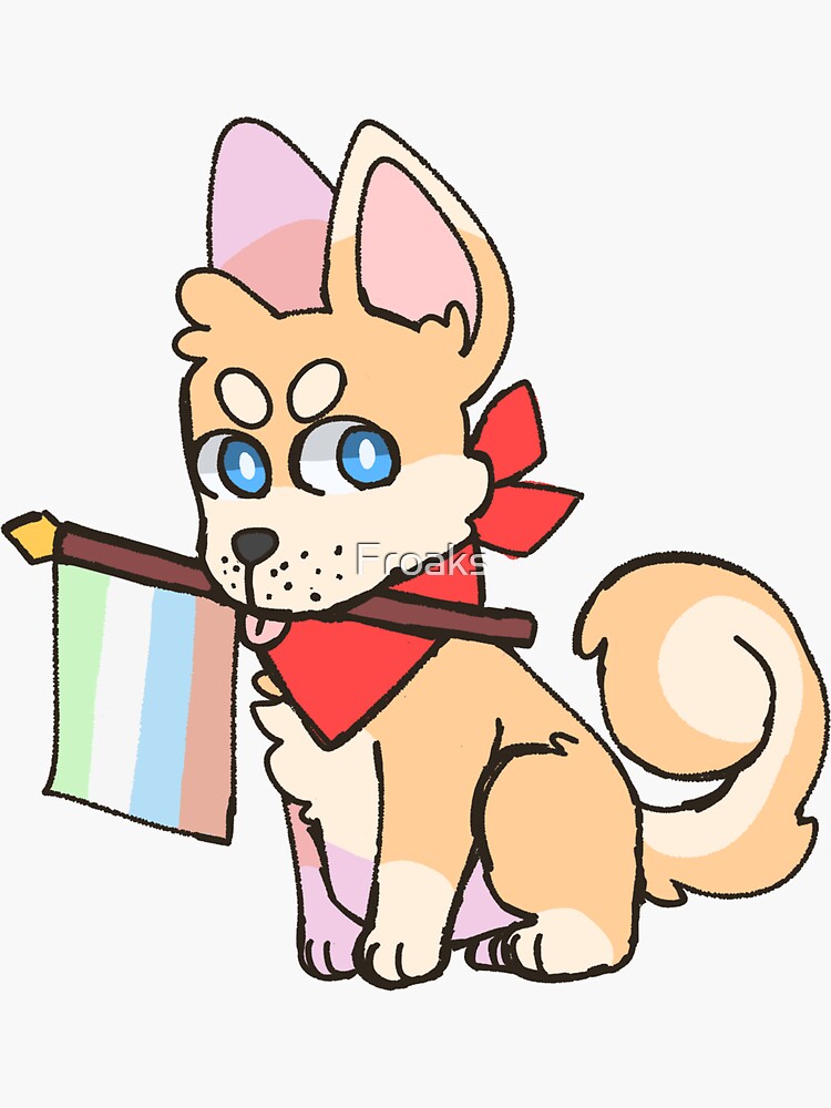 "Pride Corgi (Unlabeled Flag)" Sticker for Sale by Froaks | Redbubble