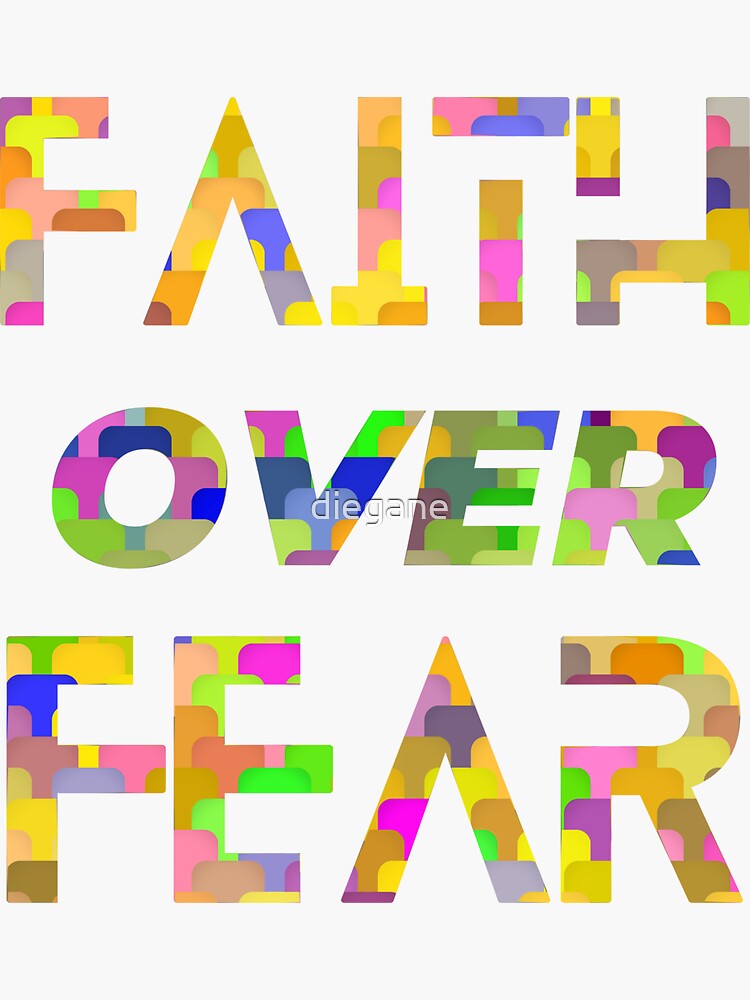 "TeeTechDesigns Colorful Unique Variant Motivational "Faith Over Fear ...
