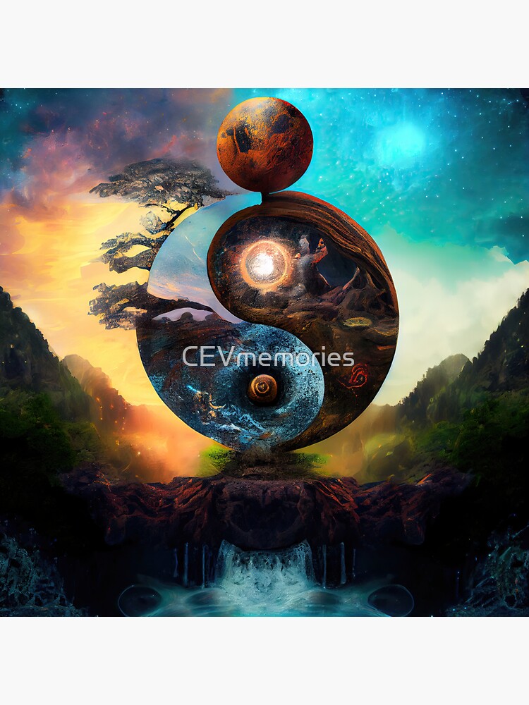 "Tao ying yang" Sticker for Sale by CEVmemories | Redbubble