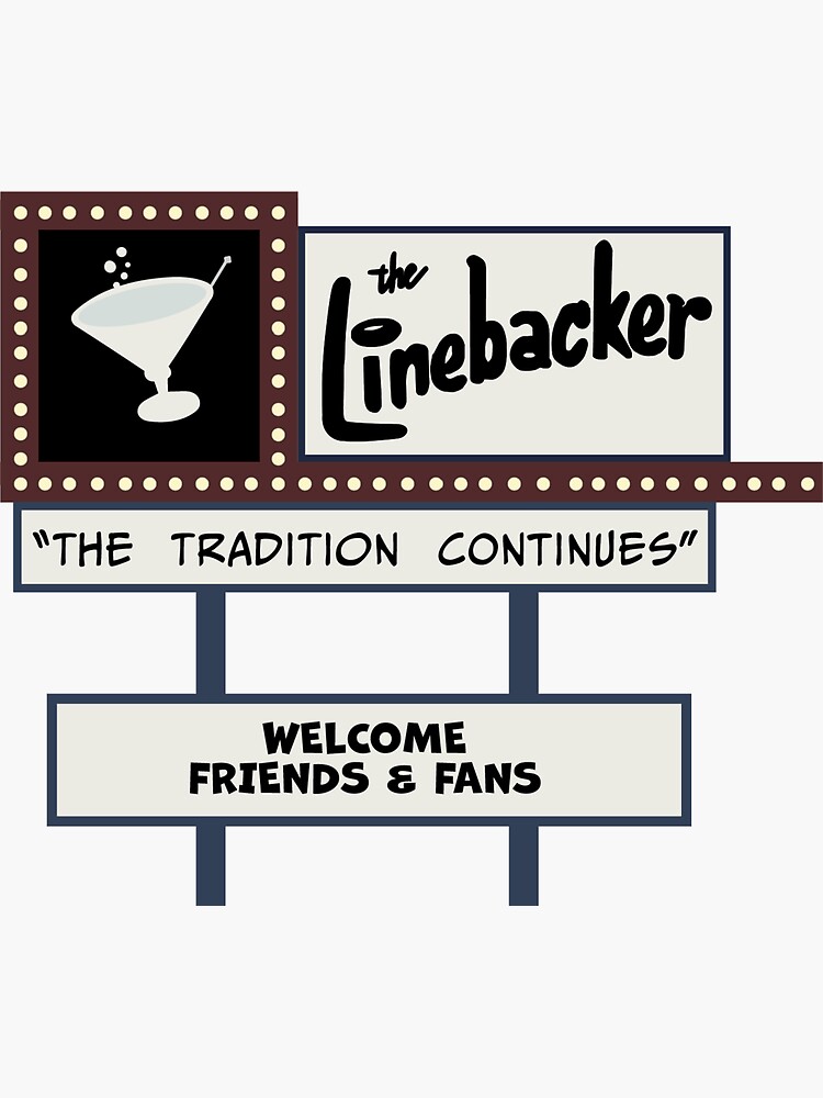 "Linebacker Lounge iconic signage " Sticker for Sale by emehaigh ...
