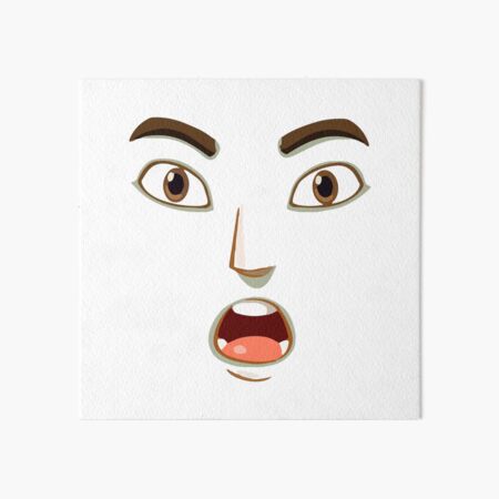 "roblox man face shirt meme" Art Board Print for Sale by highteek ...
