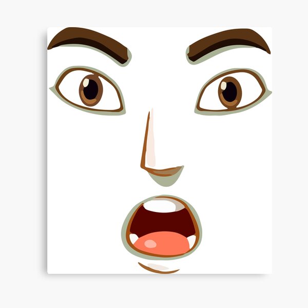 "roblox man face shirt meme" Canvas Print for Sale by highteek | Redbubble