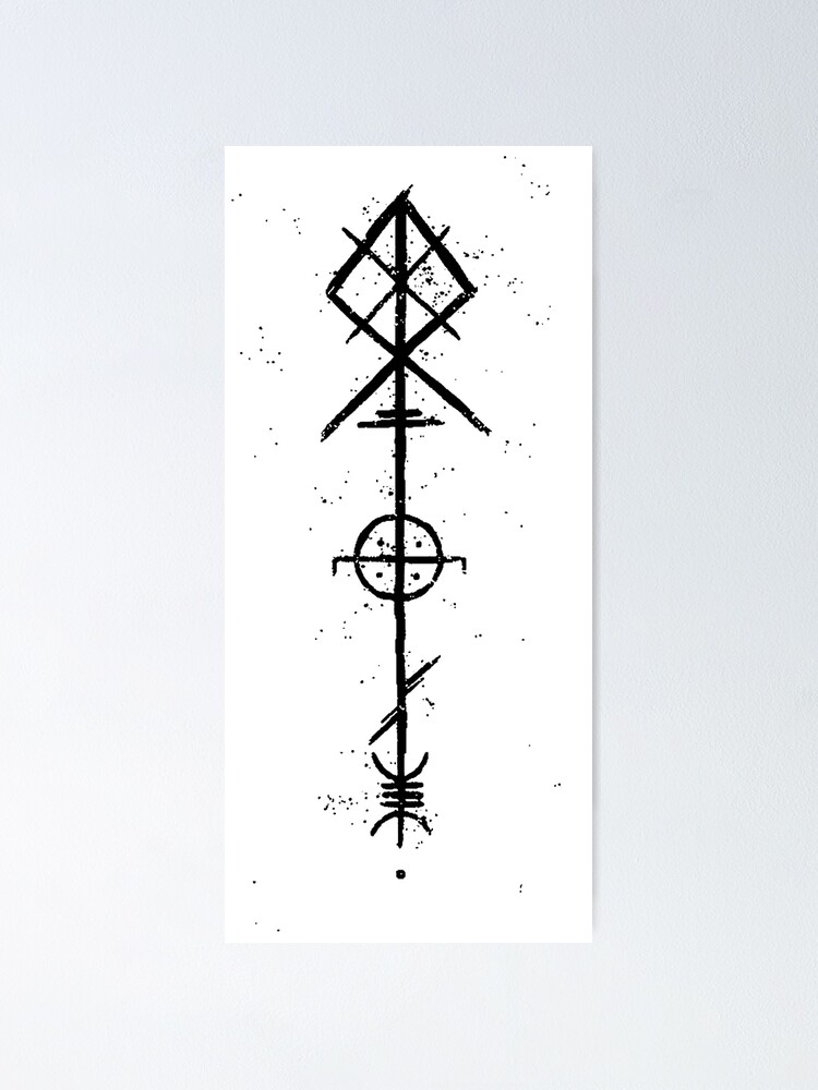 "Odin's spear bind rune" Poster for Sale by DAKAstudio | Redbubble