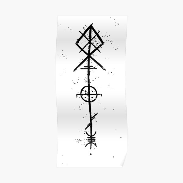 "Odin's spear bind rune" Poster for Sale by DAKAstudio | Redbubble