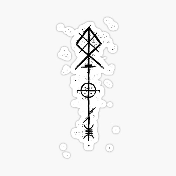 "Odin's spear bind rune" Sticker for Sale by DAKAstudio | Redbubble