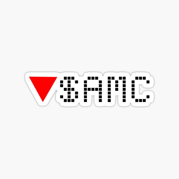 "AMC Stock Ticker Red Black Font" Sticker for Sale by frankyou | Redbubble