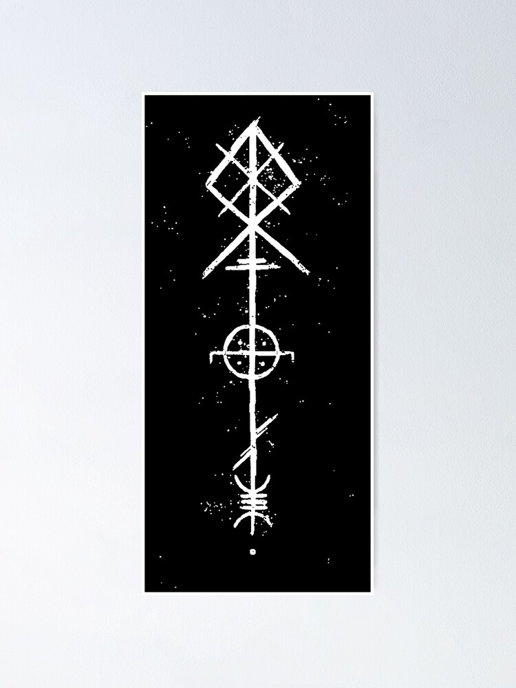 "Odin's spear bind rune" Poster for Sale by DAKAstudio | Redbubble