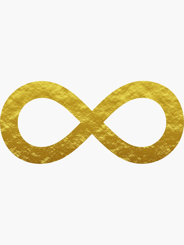 "Solid Infinity (Gold Foil)" Sticker for Sale by Queer-Autistics ...
