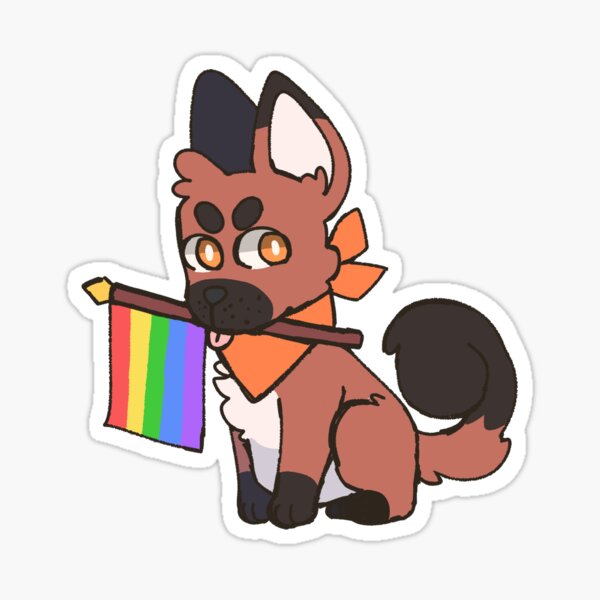 "Pride Dog (Gay Flag)" Sticker for Sale by Froaks | Redbubble