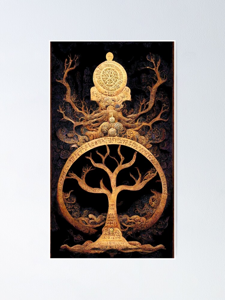 "Arcane Tree of Life" Poster for Sale by Myriam Iart | Redbubble