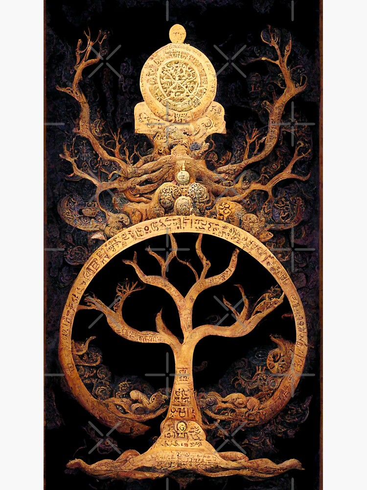 "Arcane Tree of Life" Sticker for Sale by Myriam-Iart | Redbubble
