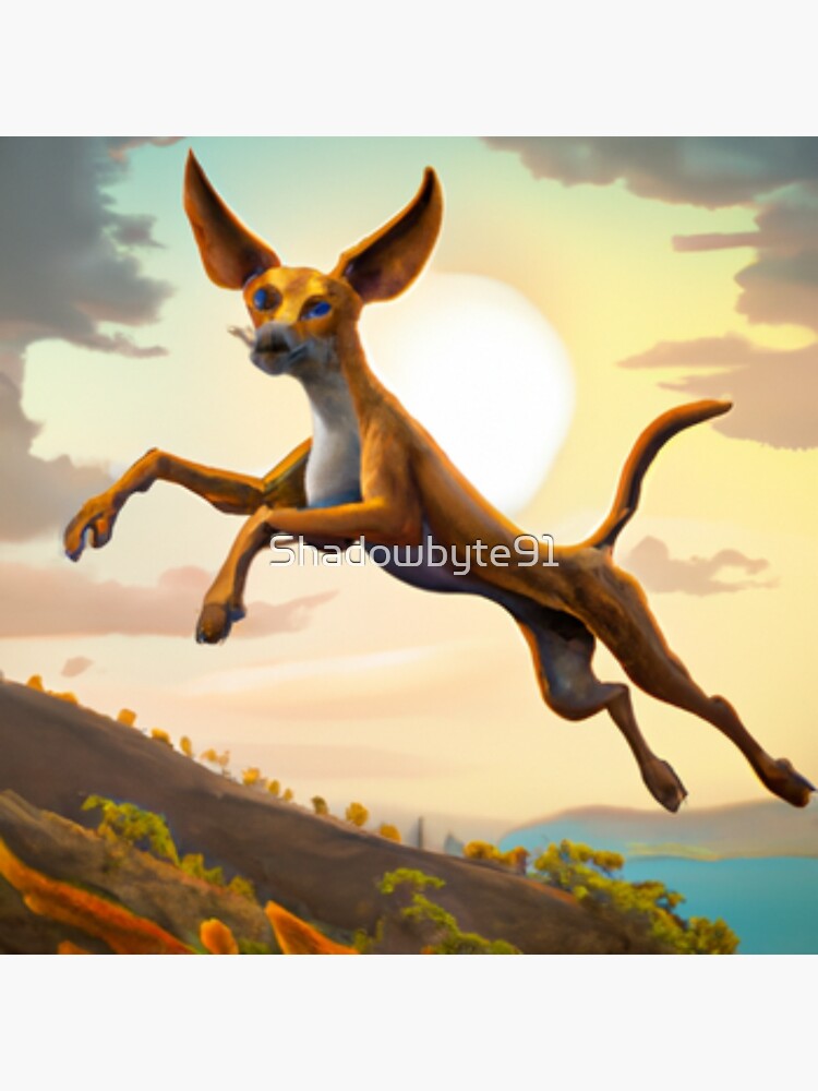 "Flying Dog Art" Sticker for Sale by Shadowbyte91 | Redbubble