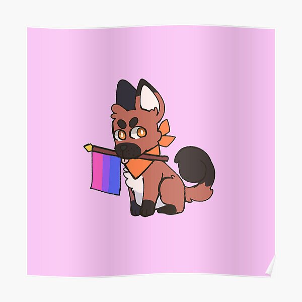 "Pride Dog (Bisexual Flag)" Poster for Sale by Froaks | Redbubble