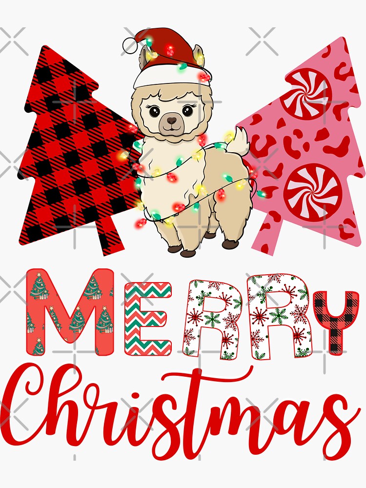 "A cute and adorable baby Christmas llama, wishing you a Merry ...