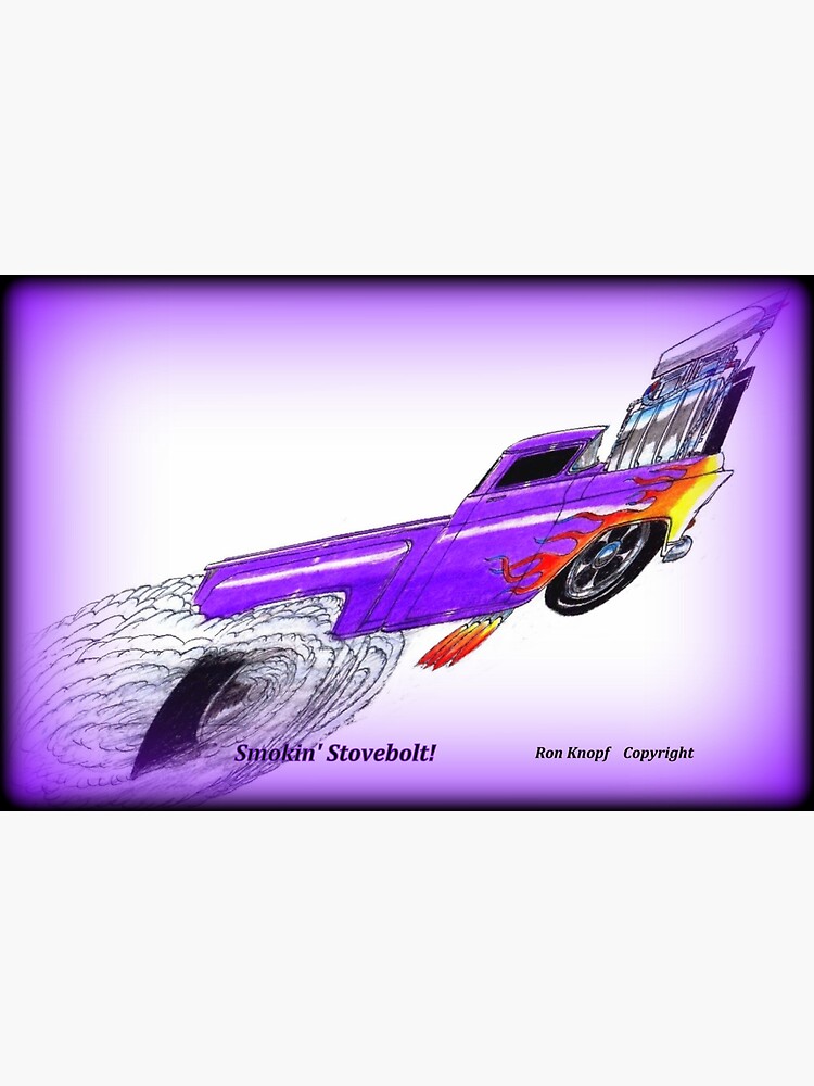 "HOT ROD ART // Smokin' Stovebolt!" Sticker for Sale by Imagin8er ...