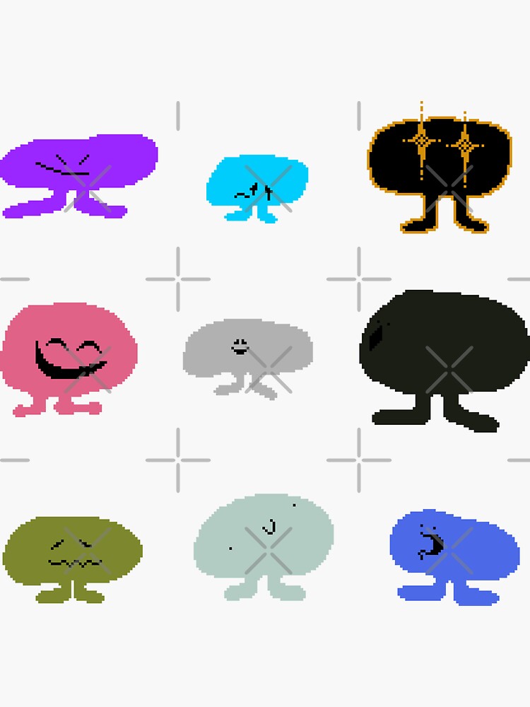 "Blob Guys 1-8" Sticker for Sale by The-Skellyman | Redbubble